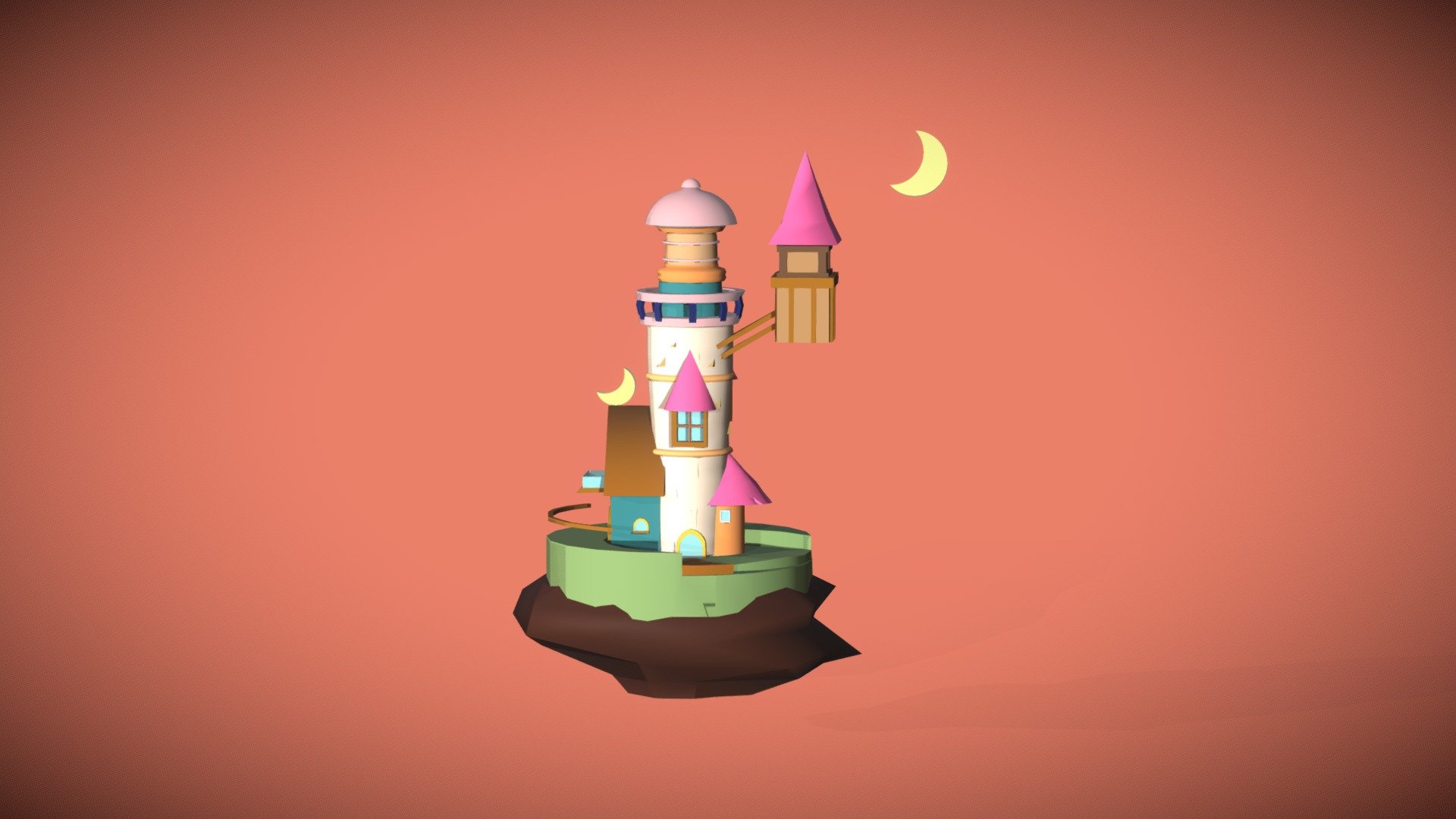 moon town - 3D model by yuphaphon [5c9ac7d] - Sketchfab