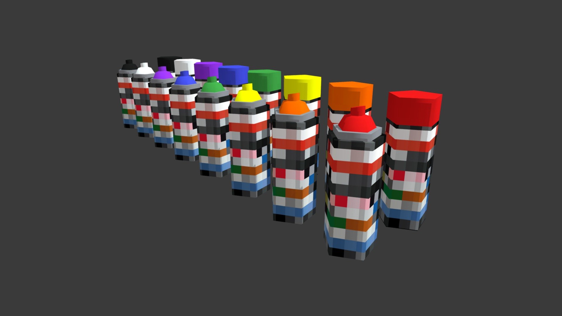 [PSX] Spray Cans - Buy Royalty Free 3D model by 7LAMPS (@7LAMPSco ...
