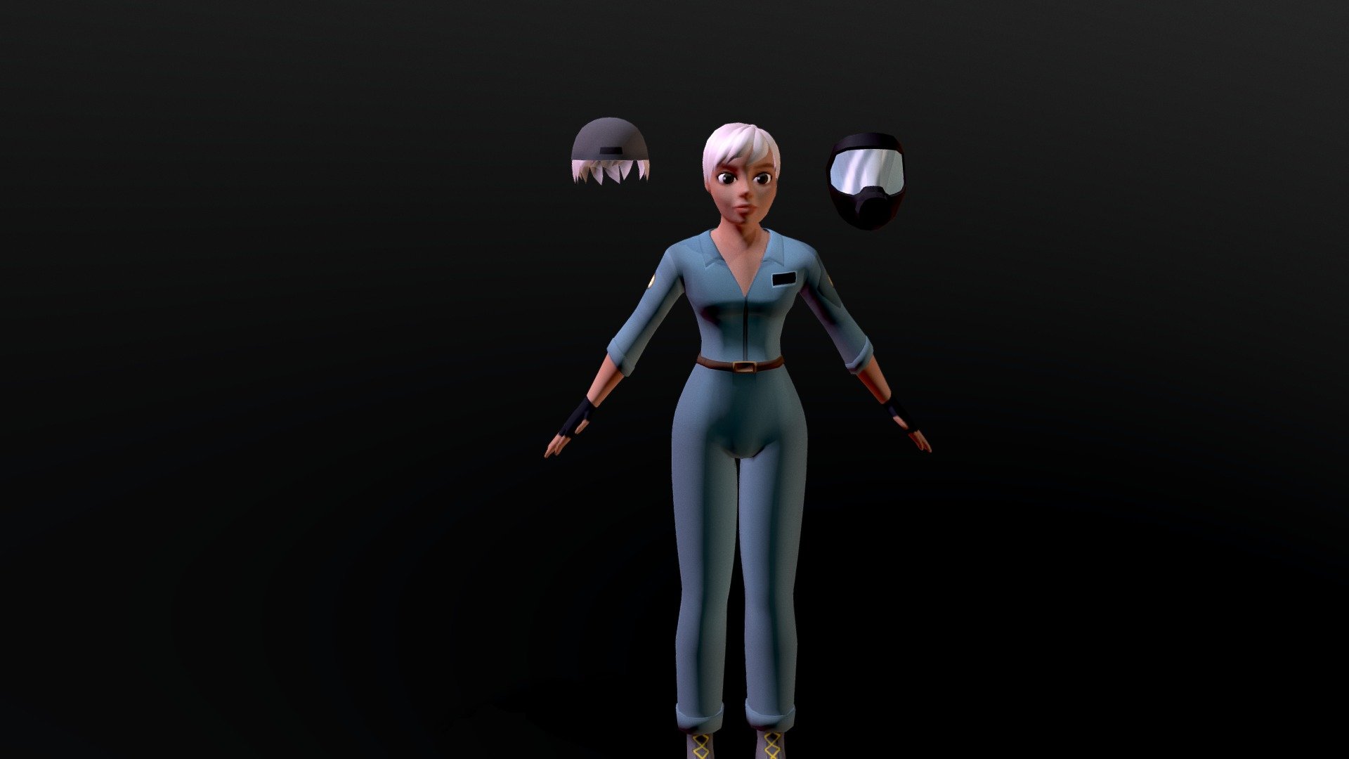 Retrofuturism - Character modelling - 3D model by tiinalaurila [5c9c754 ...