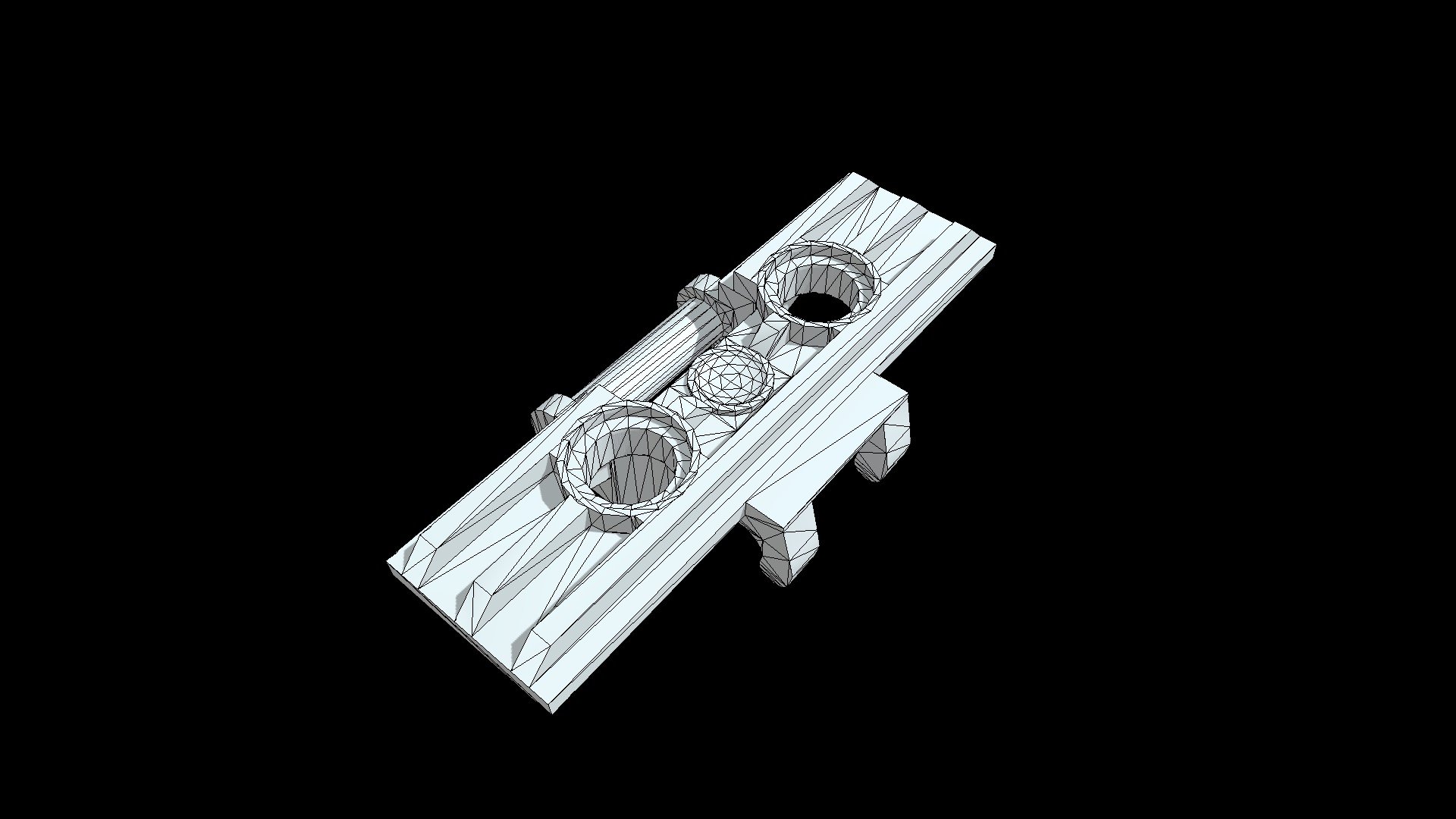 Link Tread Wide with 2 Pin Holes - Download Free 3D model by ...