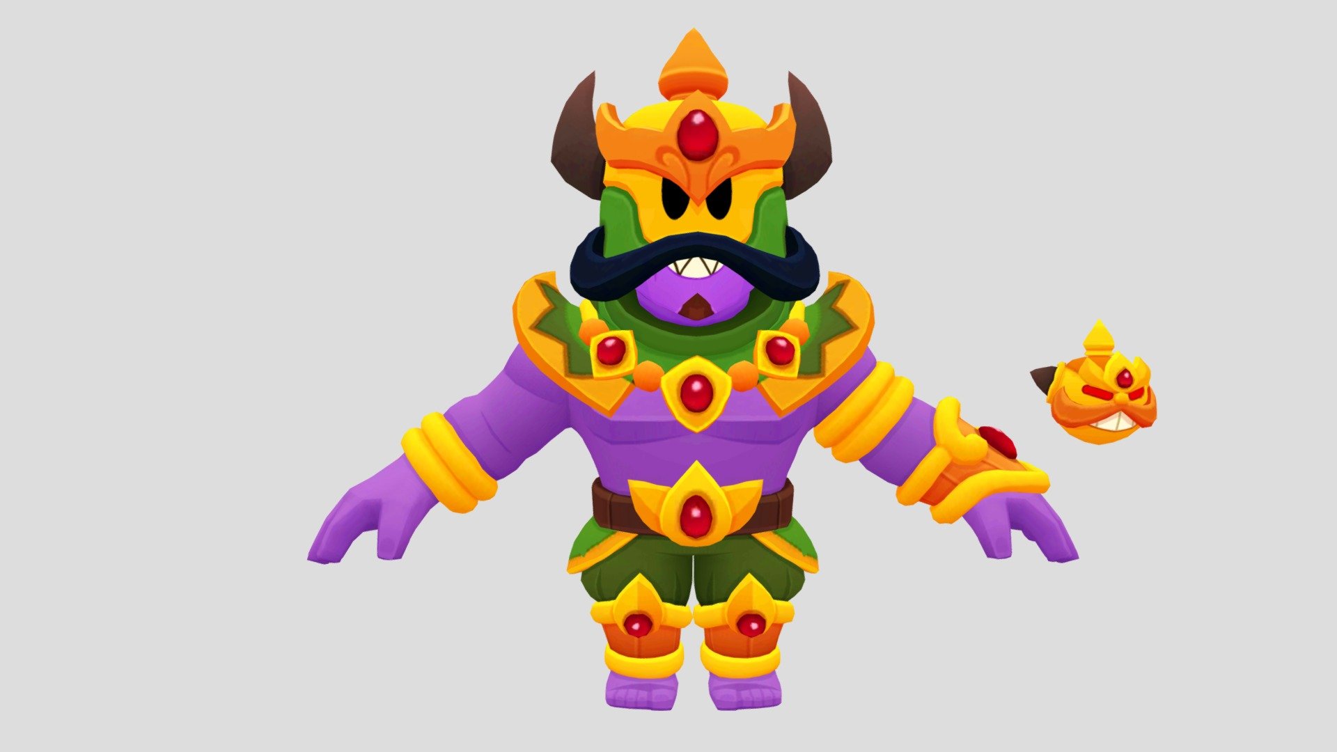 Dasis Grom T- Pose 3d Model Brawl Stars - Download Free 3D model by ...
