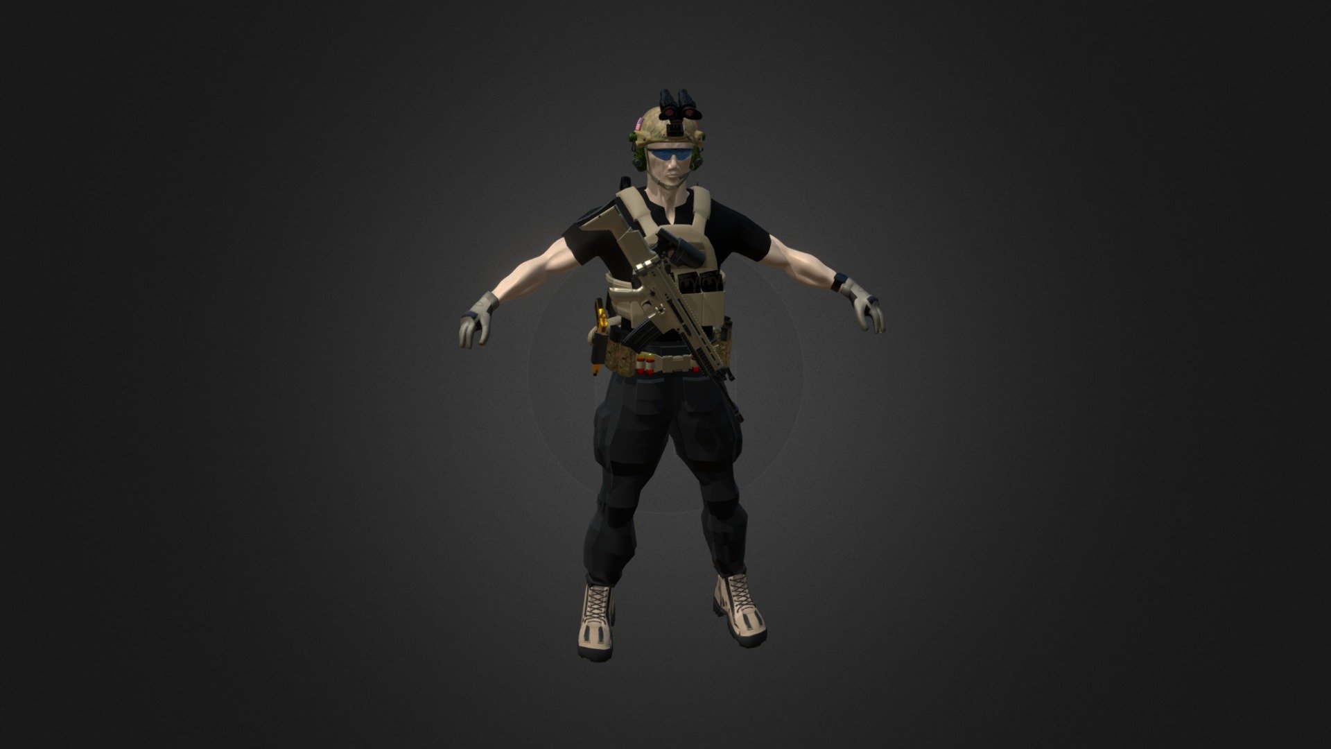Solider_Character - 3D model by San CG (@hieuvan) [5ca0207] - Sketchfab