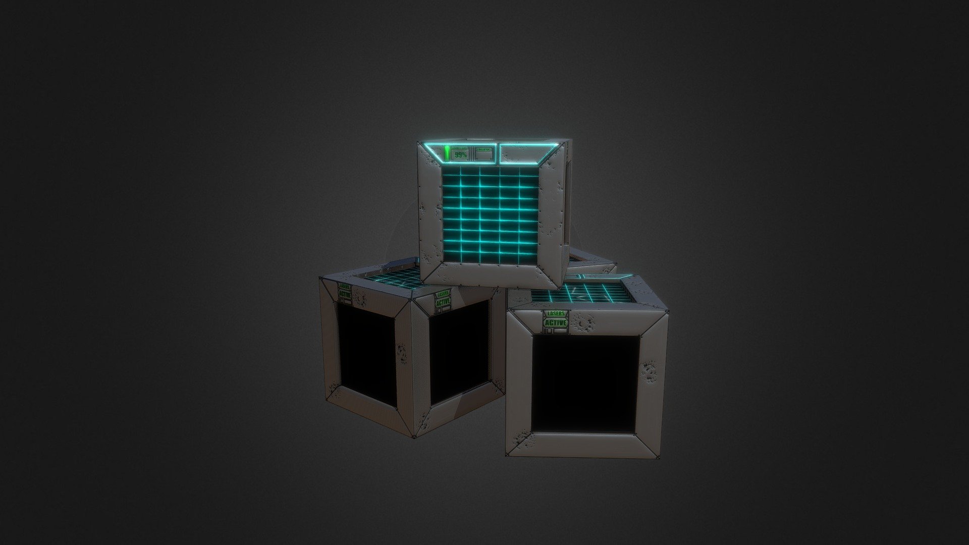 Futuristic Crates - 3D model by - MOB - (@MOB_47) [5ca0266] - Sketchfab