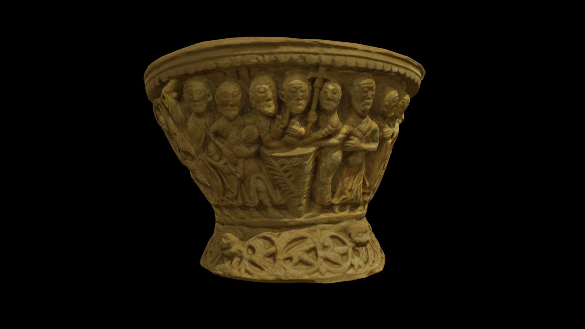 Pila Romanica en Colmenares de Ojeda (Palencia) - 3D model by ...