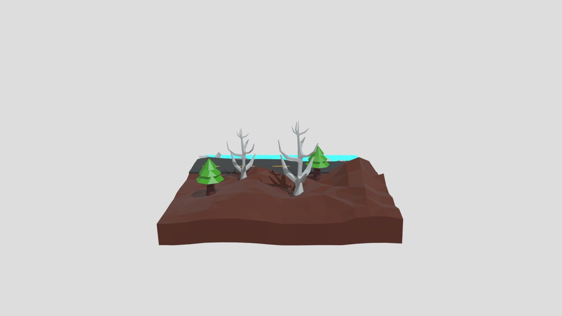 Road, Trees, pine - Download Free 3D model by Melissa ...