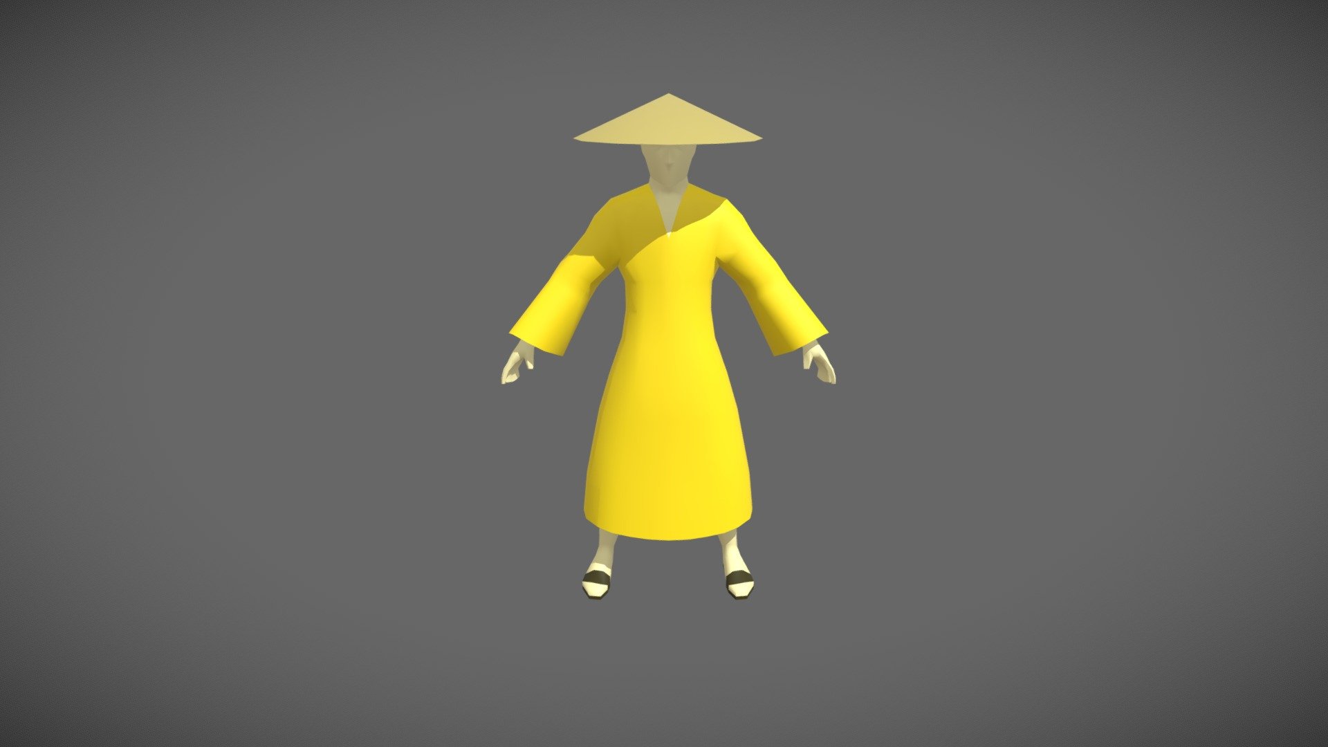 Simple monk animated - Download Free 3D model by Shiroinu25 [5ca360a ...