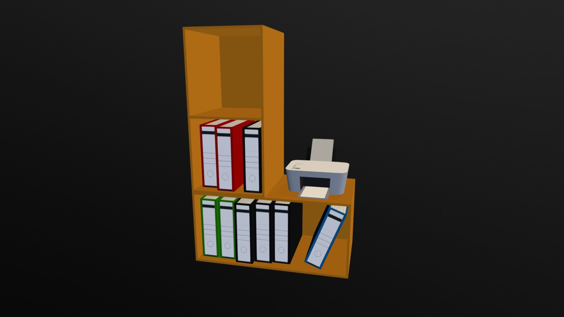 Office "Books", Bookshelf and Printer - 3D model by GamedevCala ...