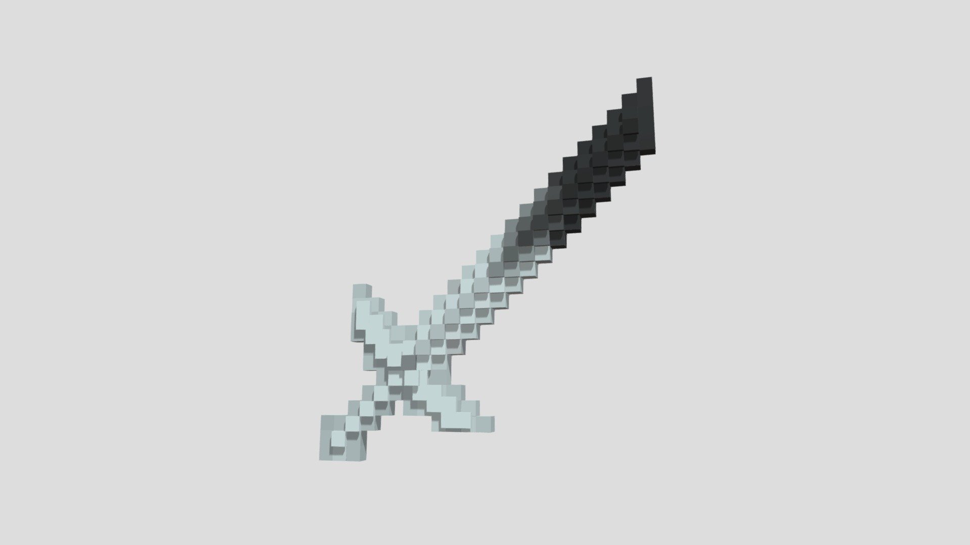 White&Black Pixel Sword - 3D model by _poop4ik_ [5ca8181] - Sketchfab