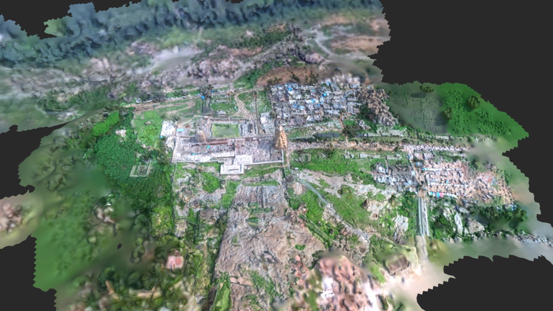 Hampi Area Map - High flying Drone scan - 3D model by Perspectiv ...