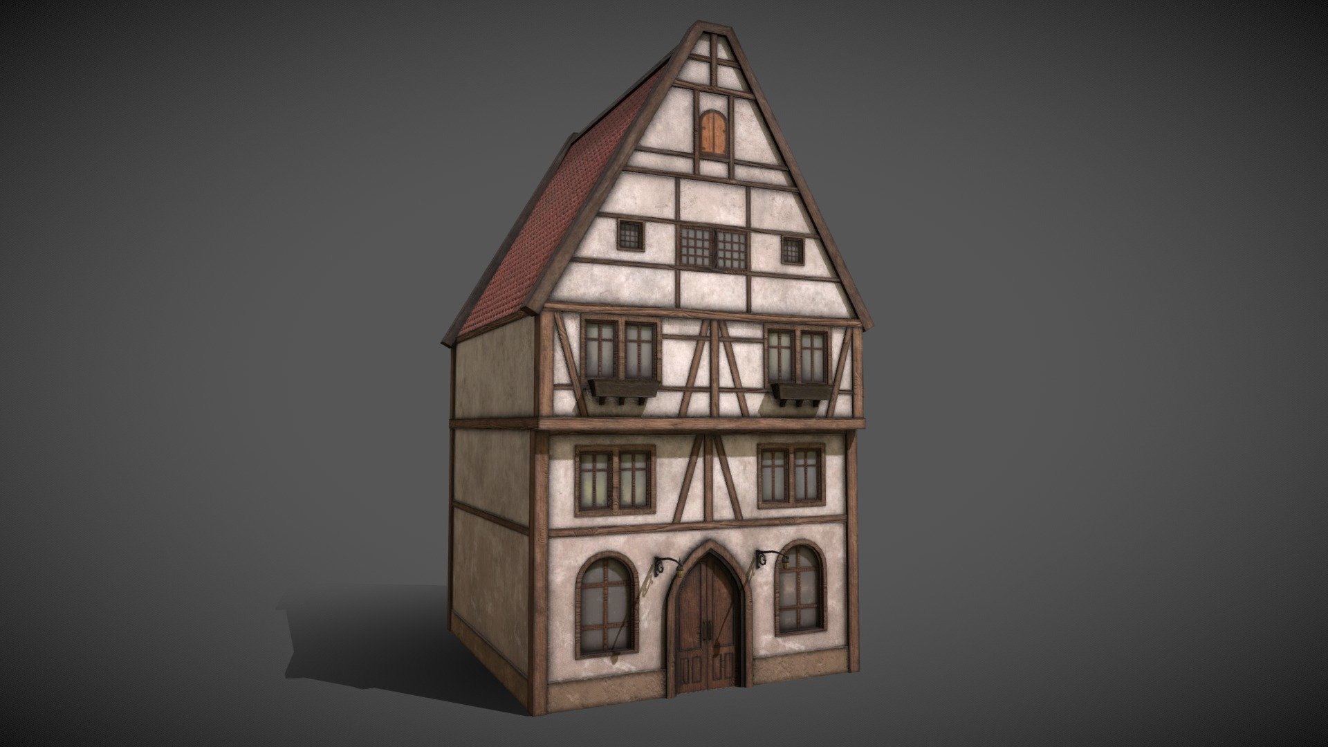 German House style 8 snow - Buy Royalty Free 3D model by el_cerilla ...