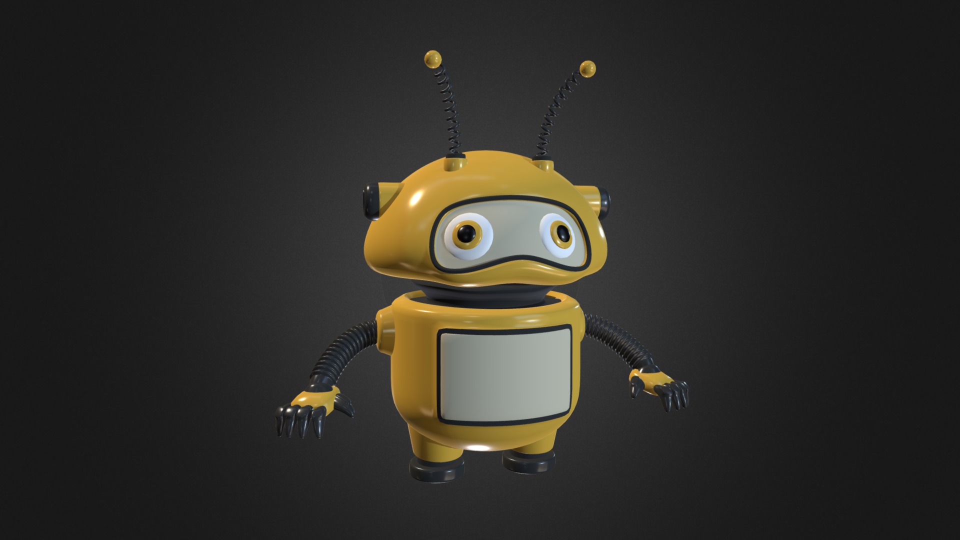 Yellow Robot - 3D model by Alexandr59 [5cb42a7] - Sketchfab