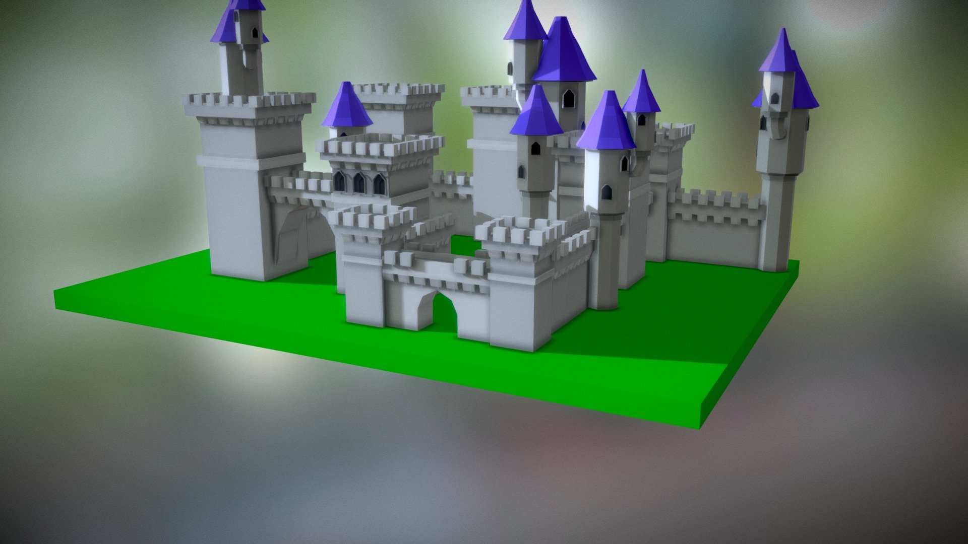 Low Poly Castle Finished - 3D model by WillemGoos [5cb887c] - Sketchfab