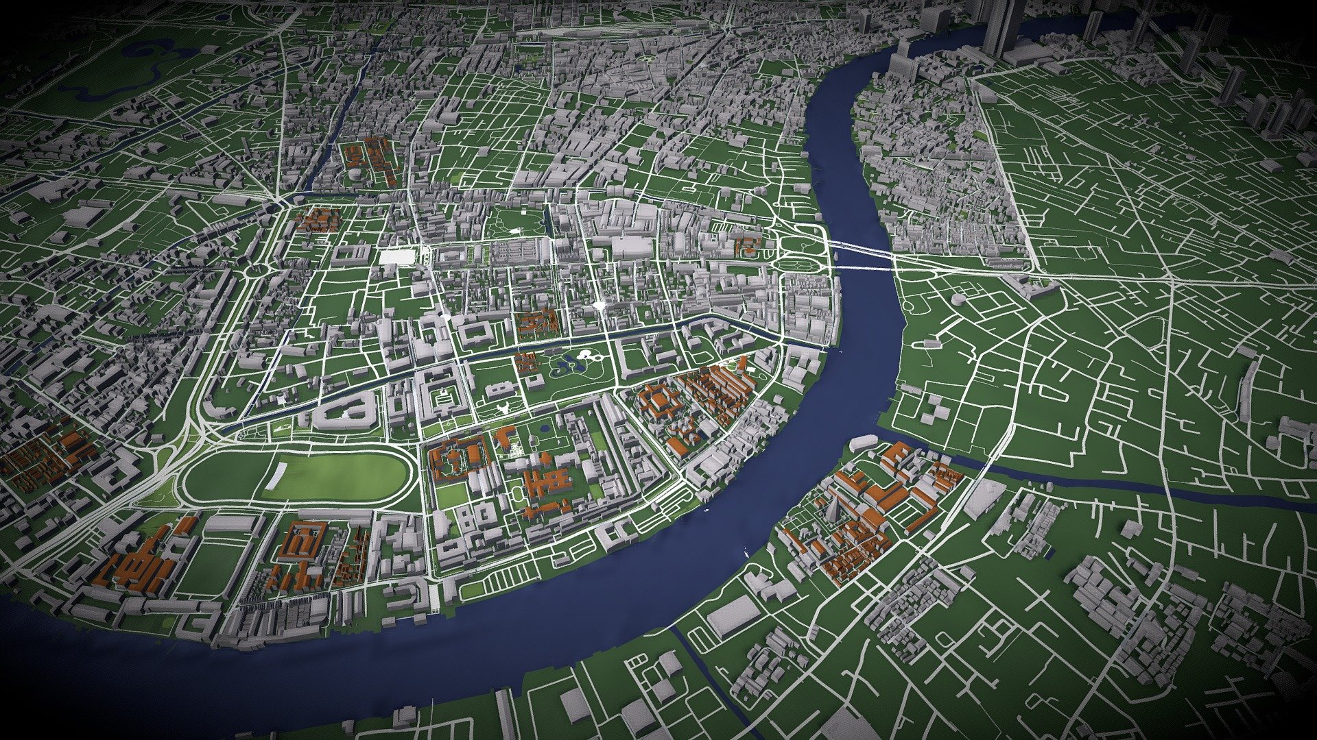 Bangkok Thailand - city and urban - Buy Royalty Free 3D model by Jinda ...