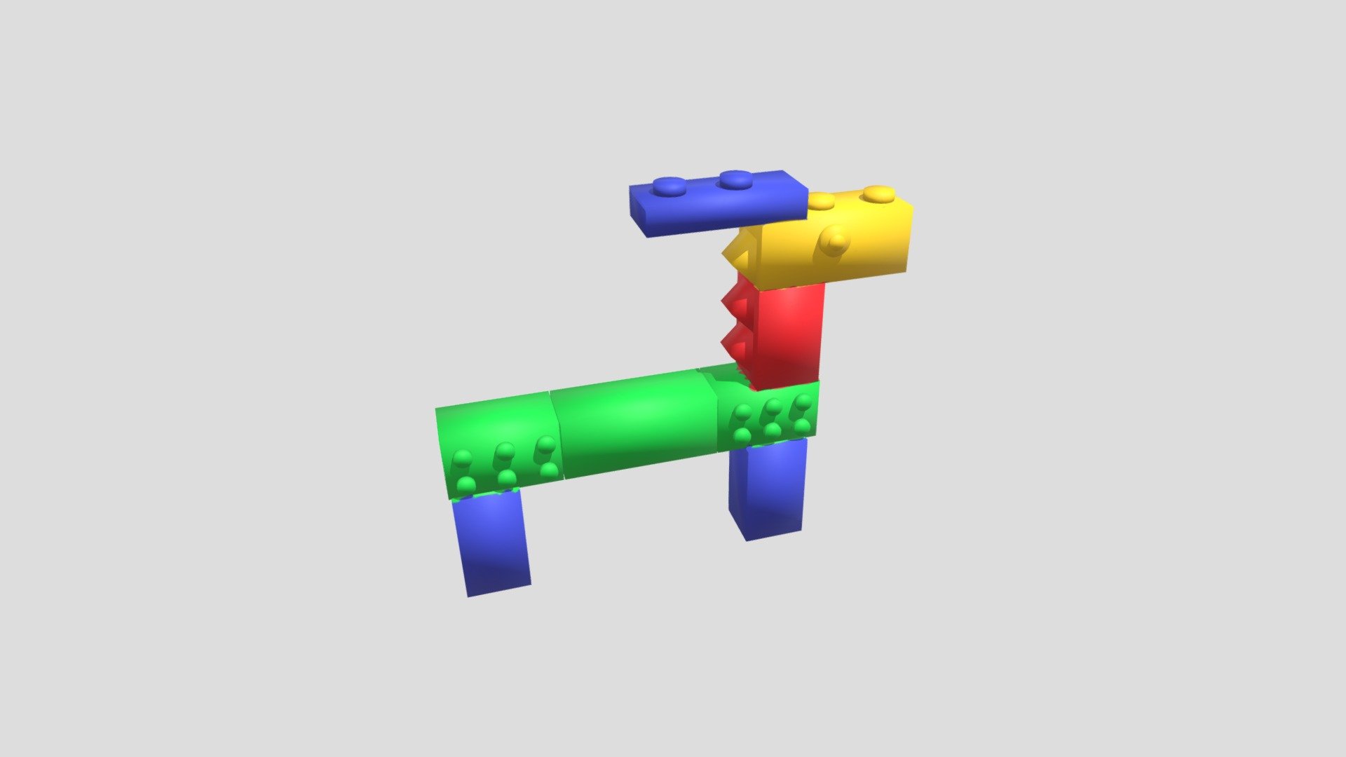Block Dinosaur .obj - Download Free 3D model by krio302 [5cbe37f ...