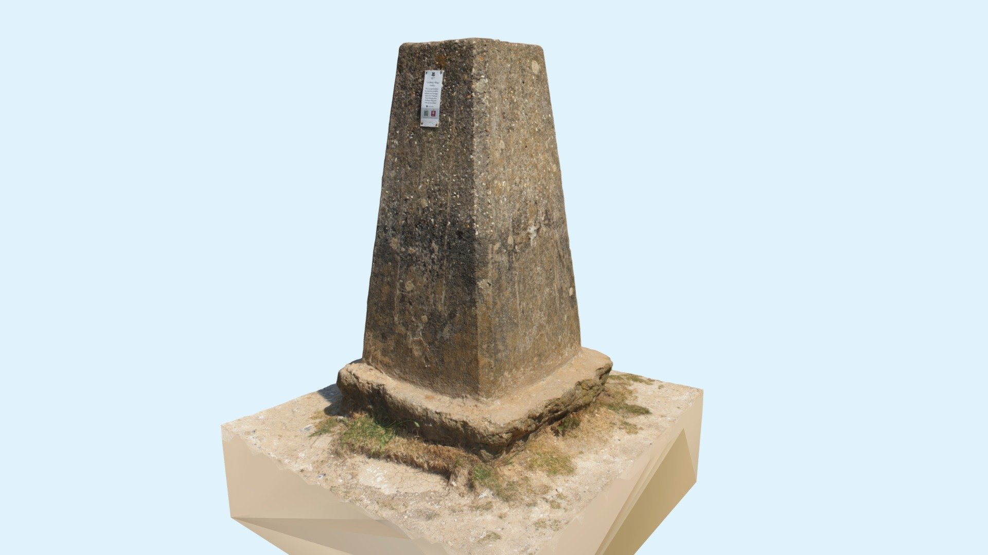 Cissbury Ring Trig Point - Download Free 3D model by Bob Currie ...