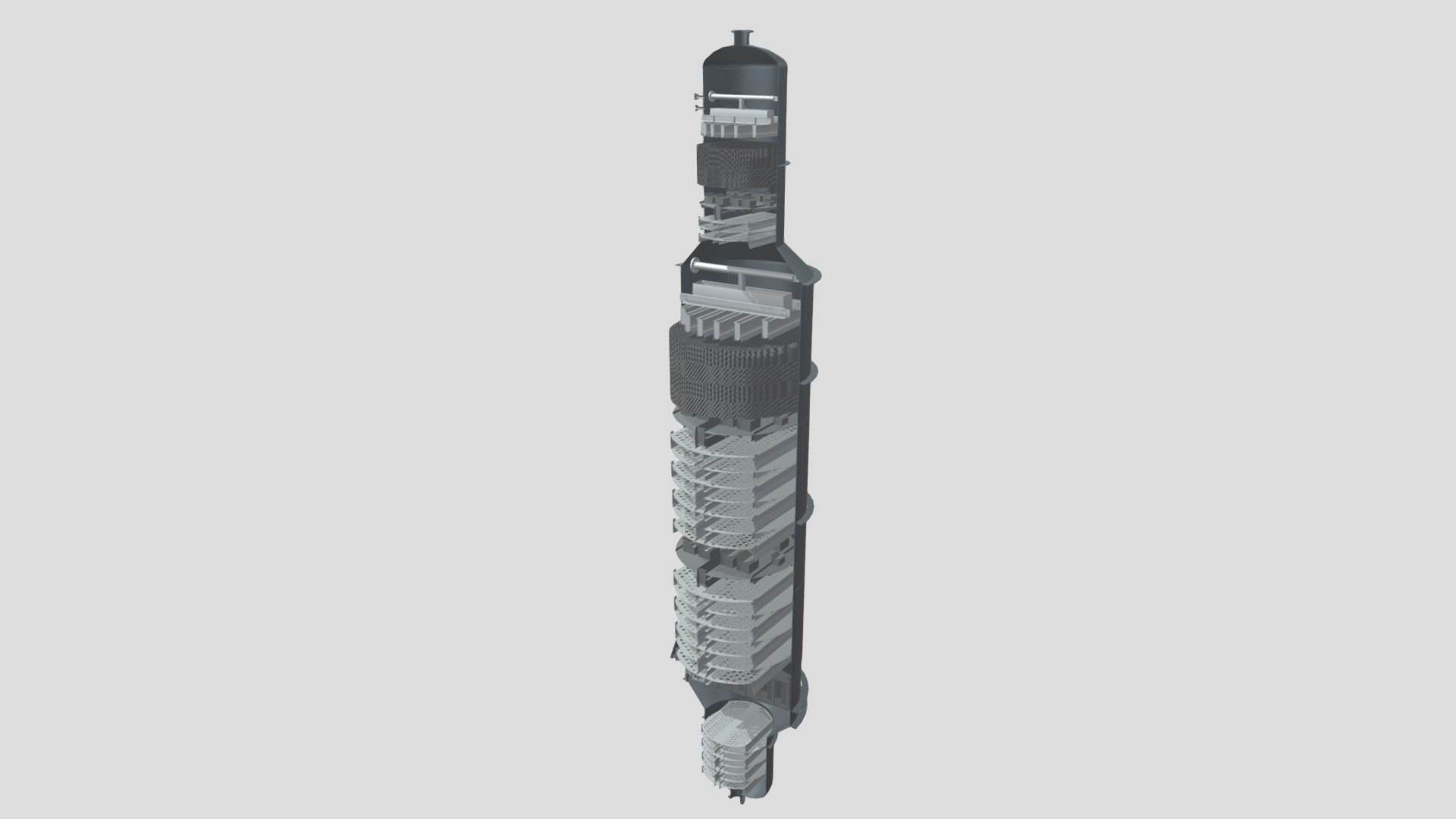 Torre de destilação atmosférica - 3D model by Clark Solutions ...