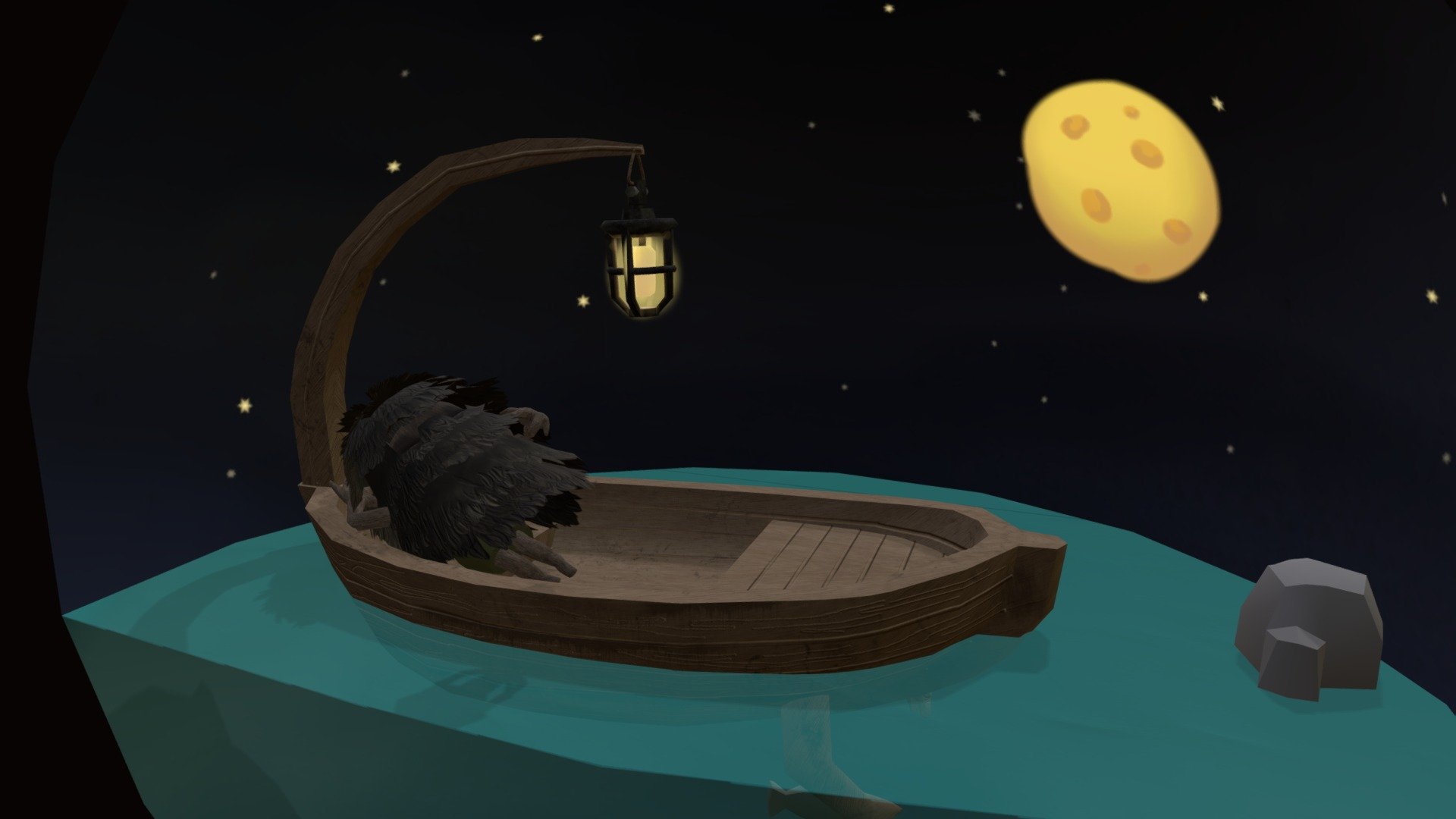 MrD's boat hit the rock - 3D model by Vivi Chen (@qaz840530) [5cc6a3d ...