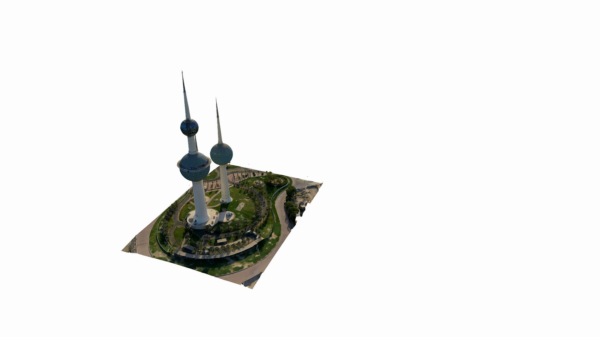 Kuwait Towers - 3D model by 13nesta13 [5cc876a] - Sketchfab
