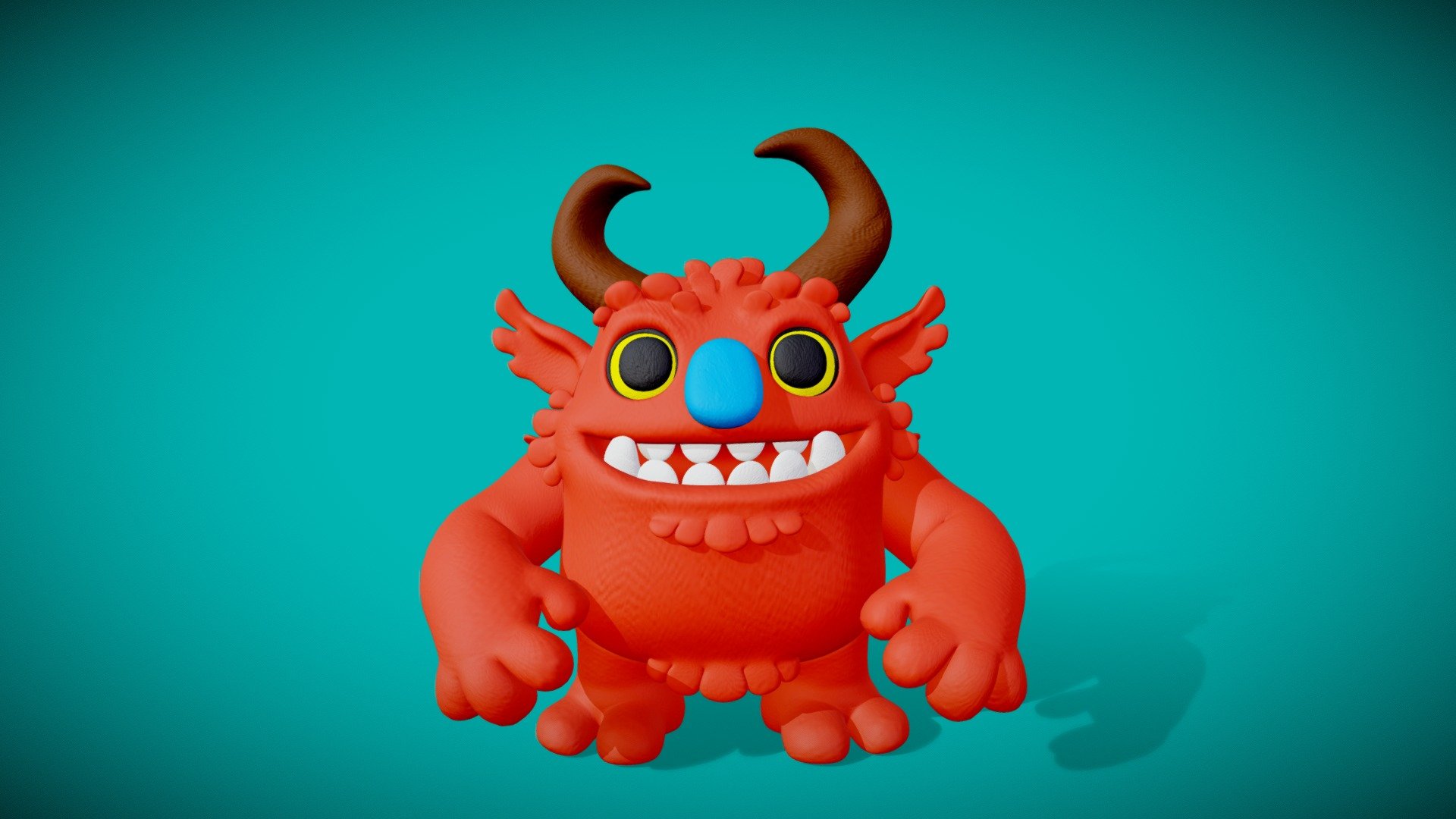 Red Clay Monster - 3D model by IgorSan [5cca4f6] - Sketchfab