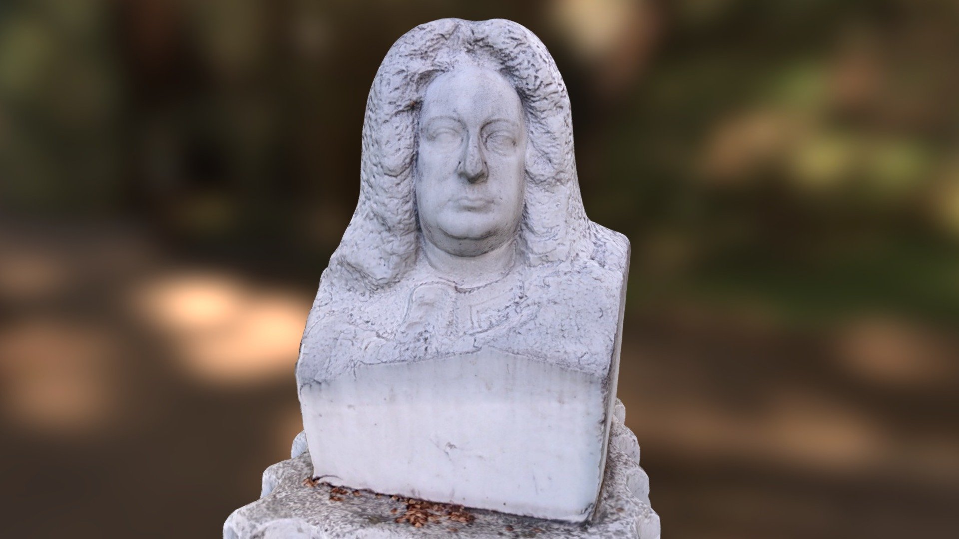 Portrait in a wig (Bach) - 3D scanned - Download Free 3D model by ...