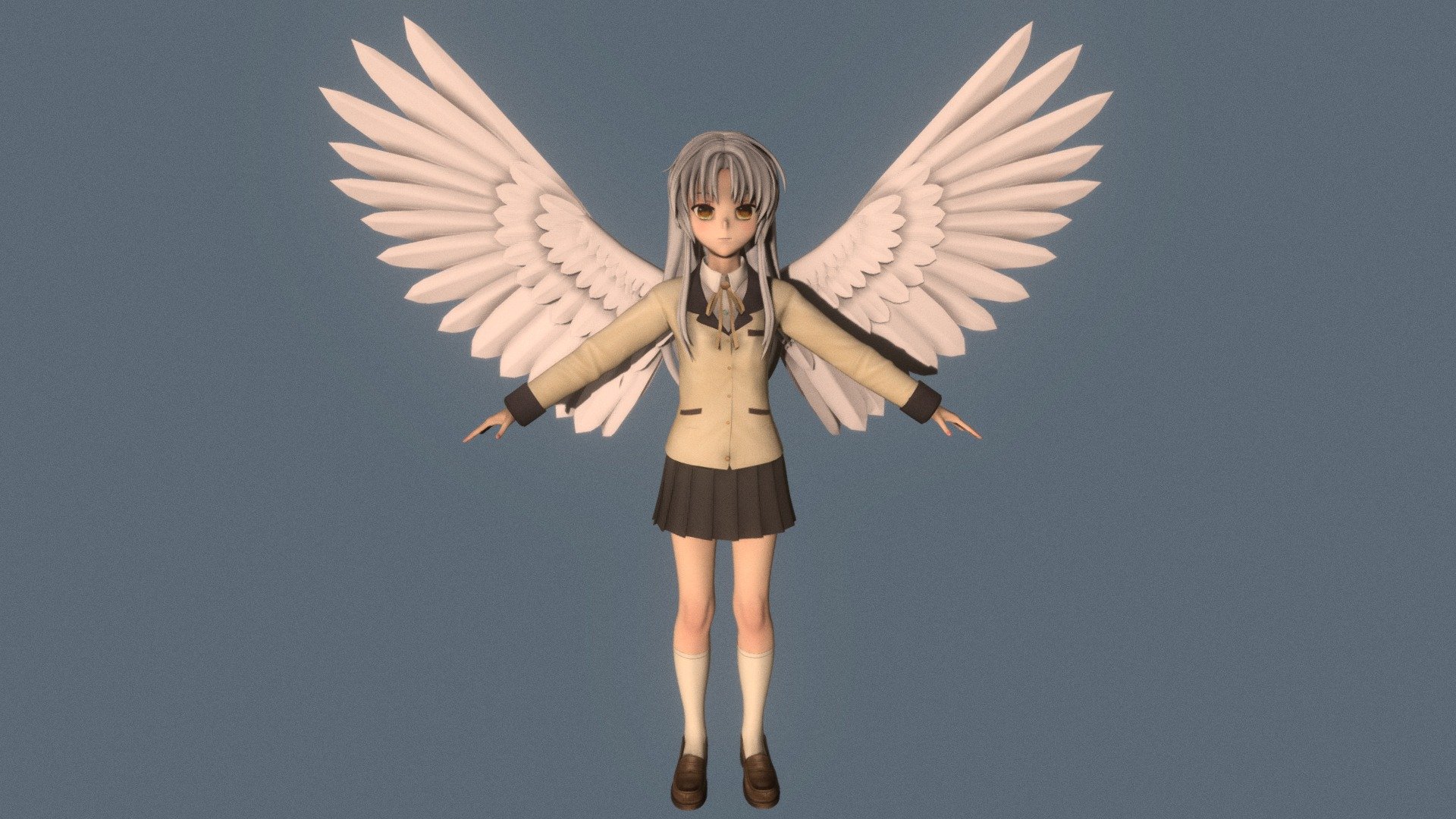 T pose rigged model of Kanade Tachibana - Buy Royalty Free 3D model by ...