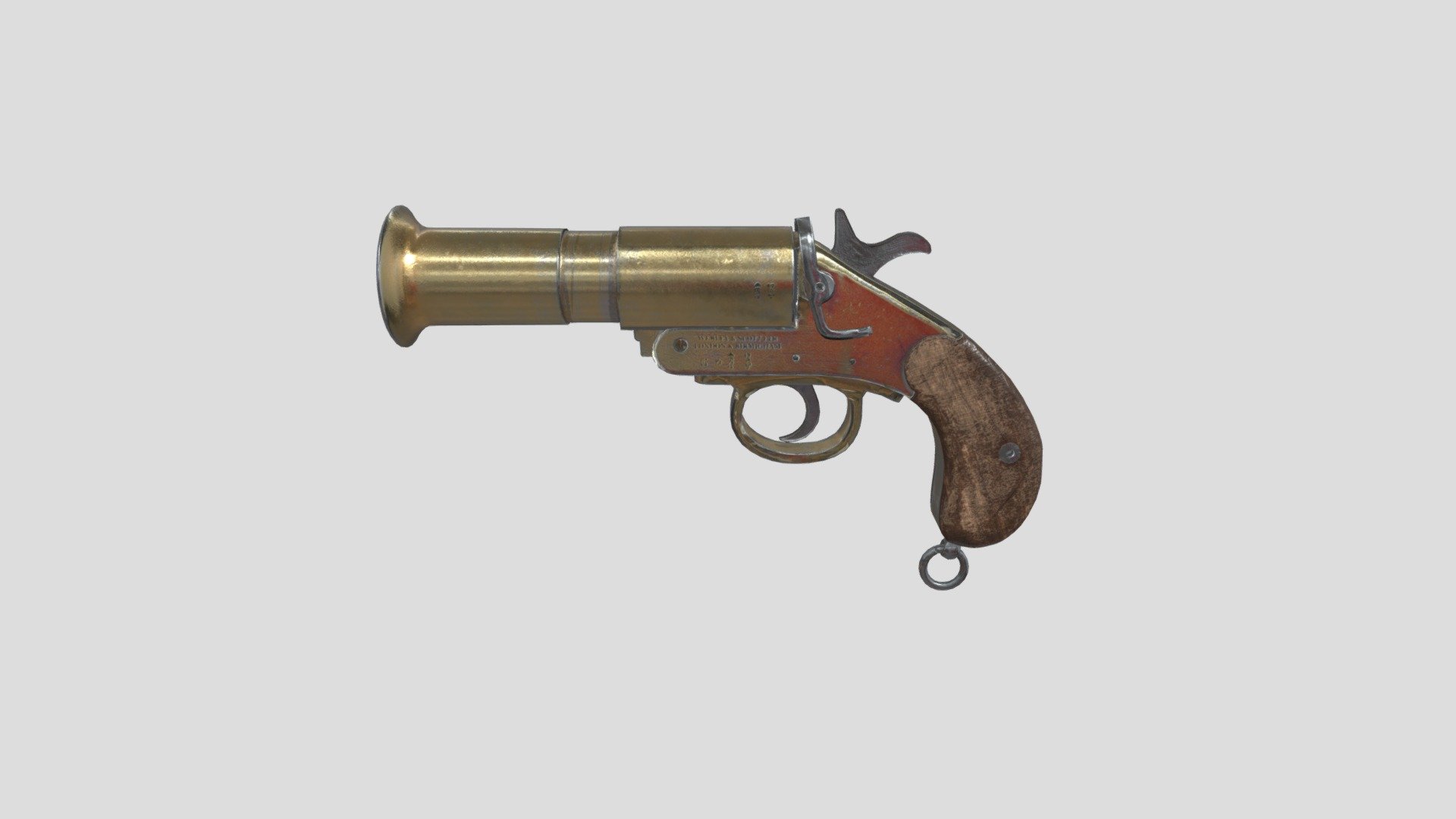Flare_ Gun - 3D model by klorencptasznik [5cce094] - Sketchfab