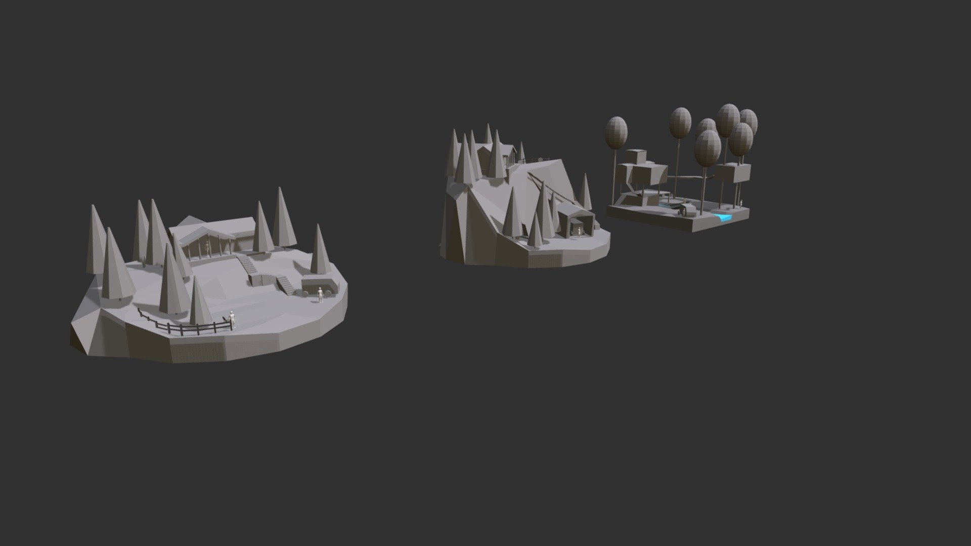 Forest Loner - Diorama and house blockout - 3D model by Milan ...