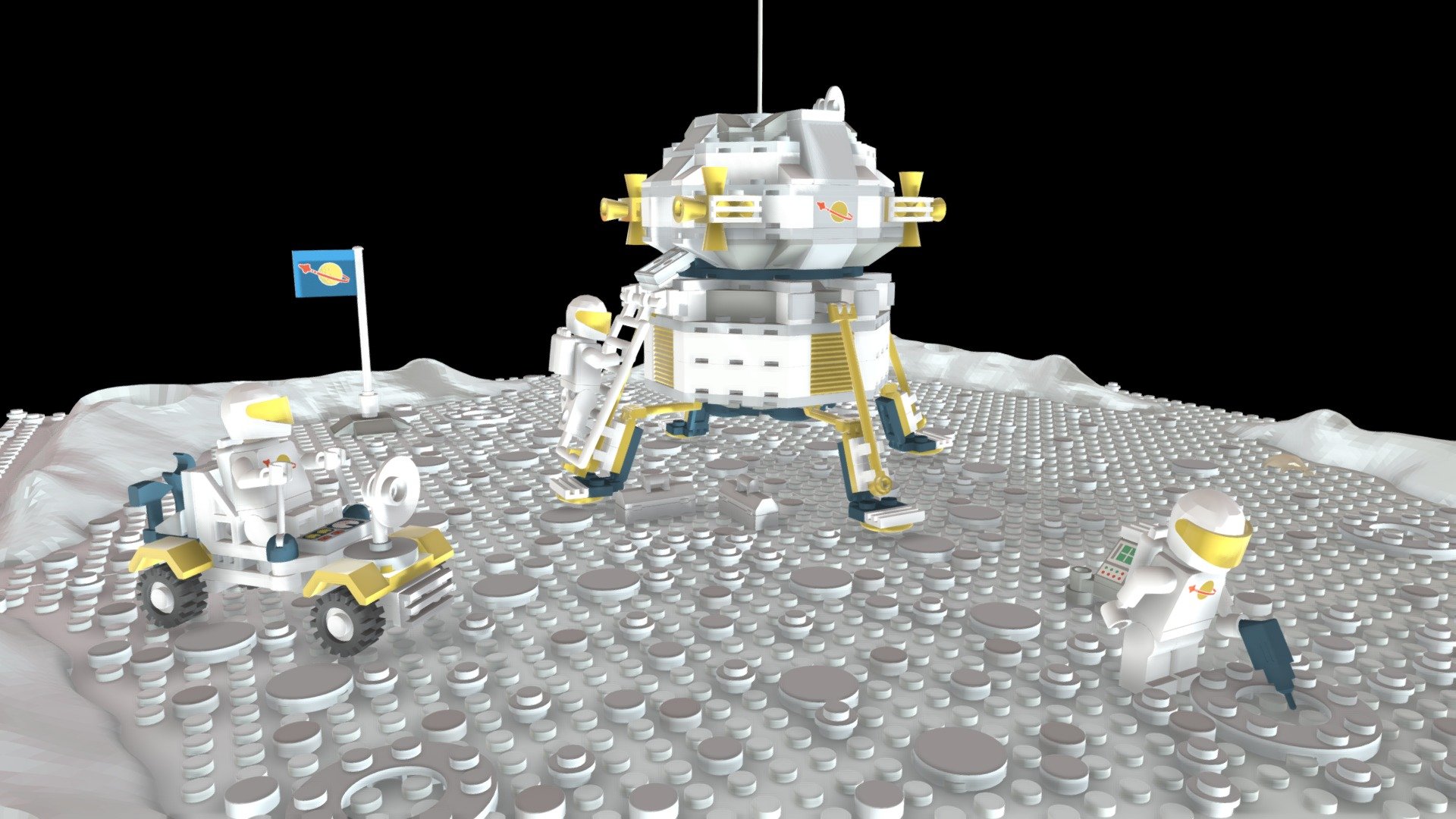 LEGO Lunar Lander / Apollo 11 - Buy Royalty Free 3D model by HUuser2024 ...