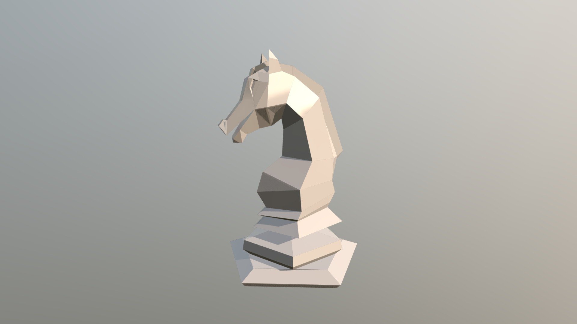 Low Poly Chess Knight (Unpainted) - Download Free 3D model by Justin ...