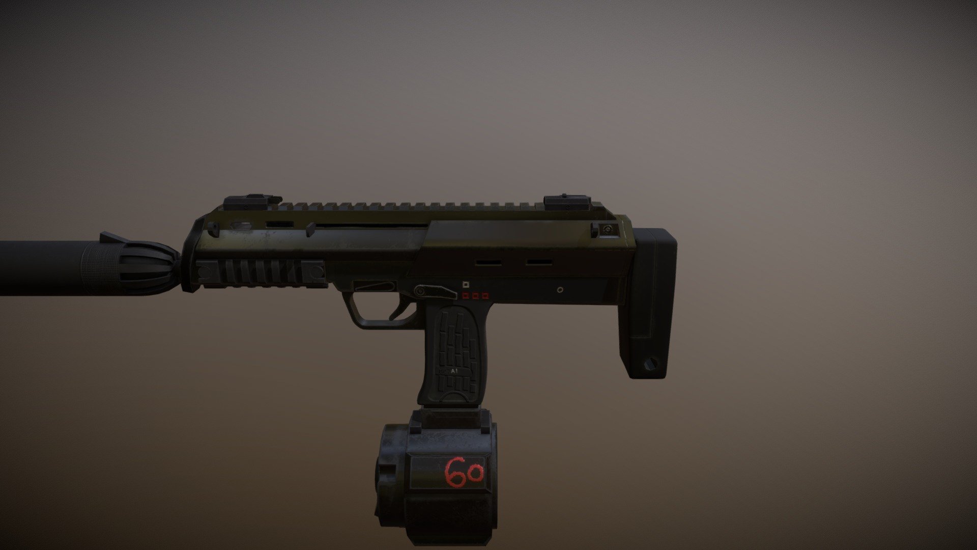 MP7 Gun - 3D model by karandeepsingh [5cd7808] - Sketchfab