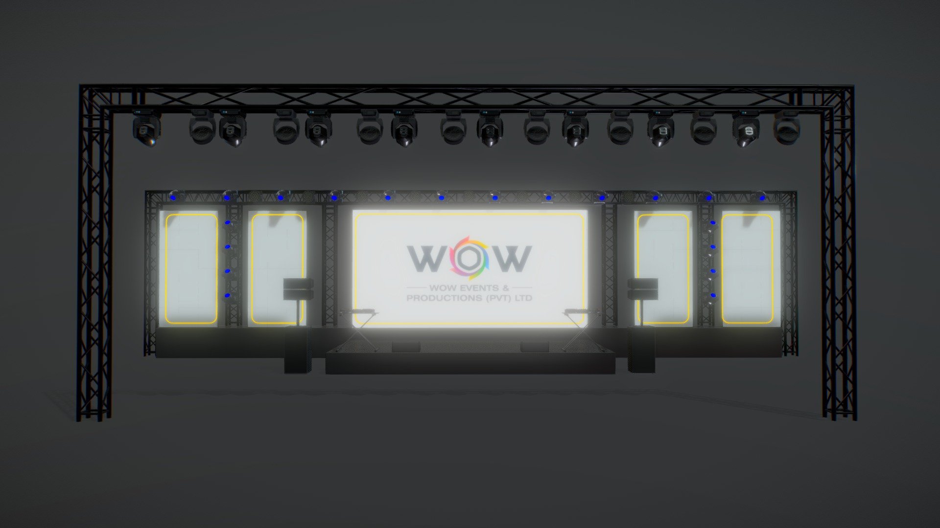 WOW Events - Feb Stage Setup - 3D model by BhanuKa [5cd9613] - Sketchfab