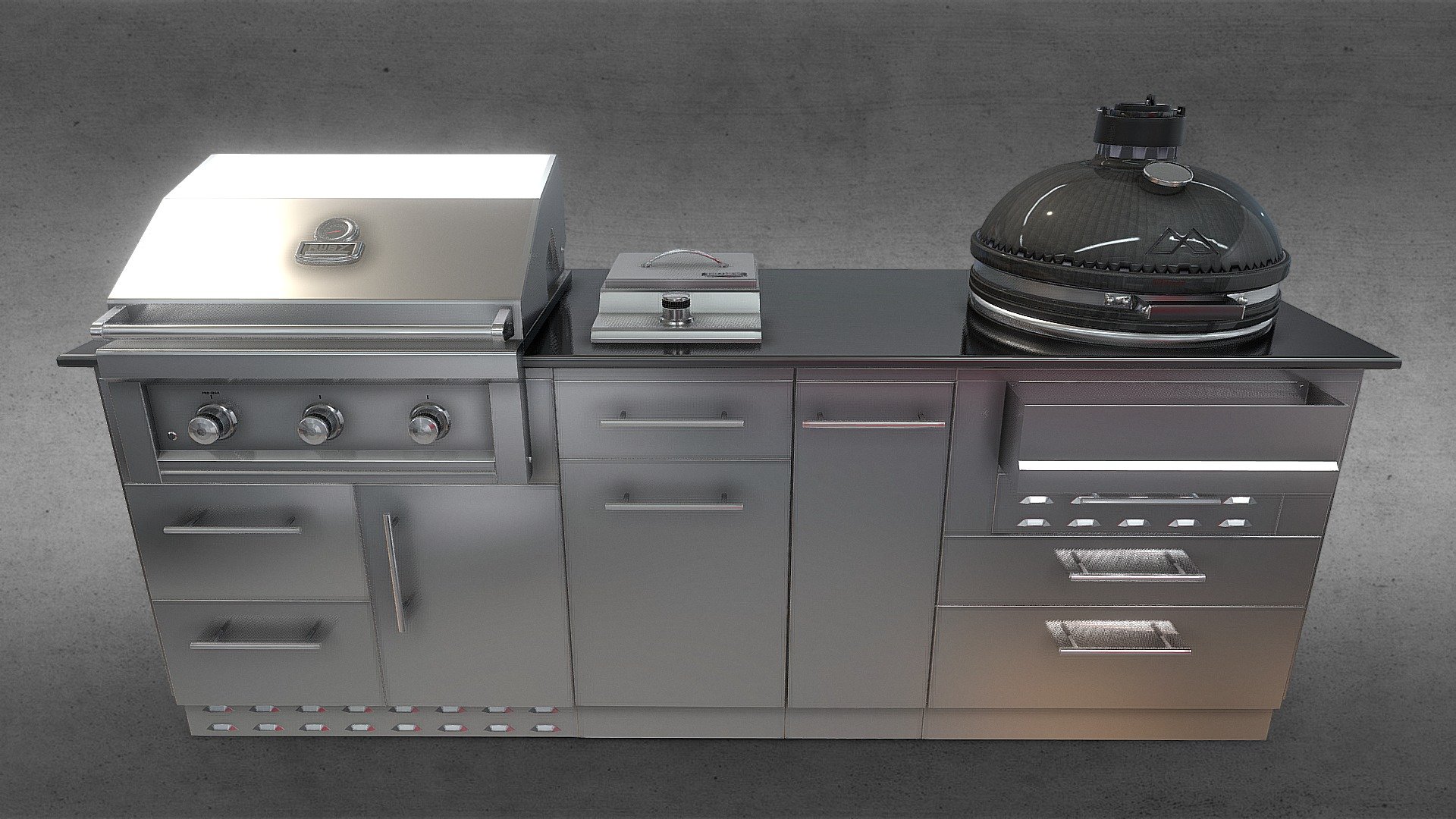 KAMADO 8 Foot Cabinet Island – SCPKAMADO - Buy Royalty Free 3D model by ...
