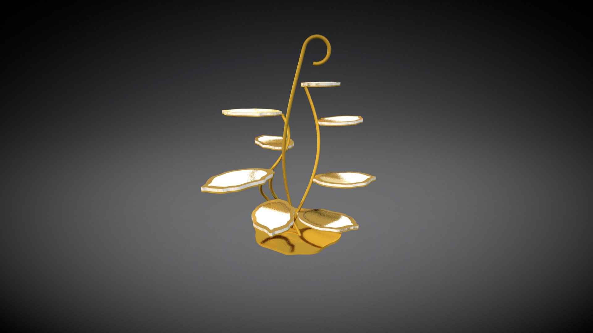 Golden Stand - 3D model by myglassstudio [5cdb5b4] - Sketchfab