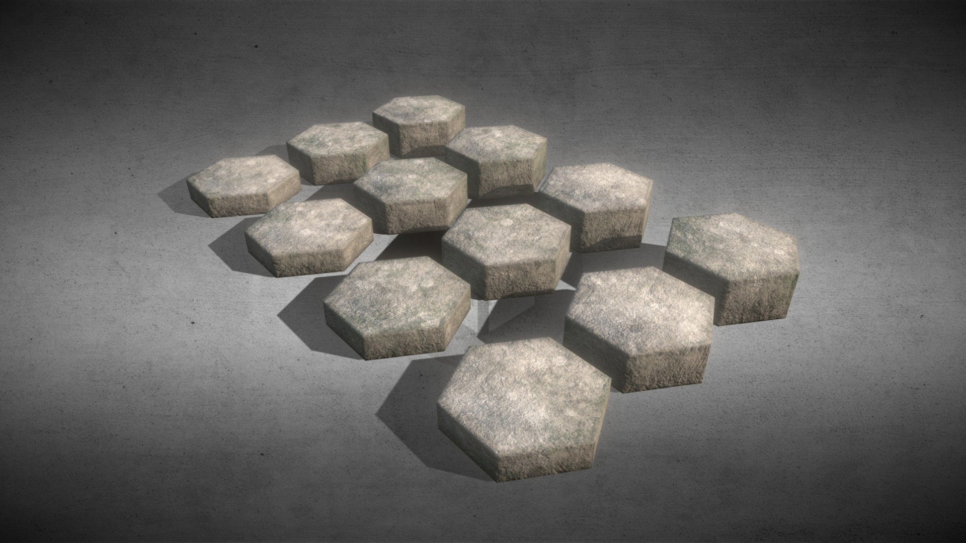 Hexagon concrete paving tiles - Buy Royalty Free 3D model by ...
