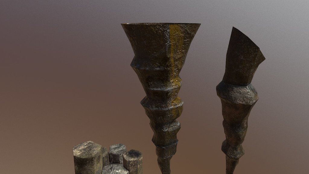 Rocks and stalagmites, cave project. - 3D model by Gelatin [5ce47b4 ...