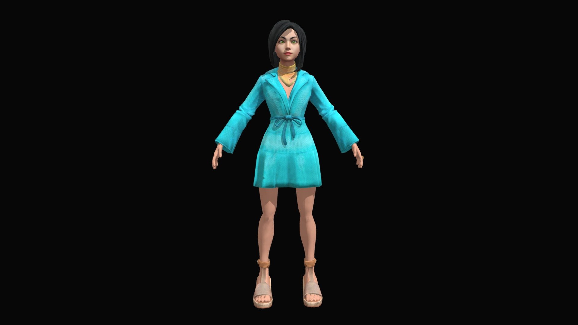 character girl #22 (FBX) - Download Free 3D model by BELAZ (@asset_for ...