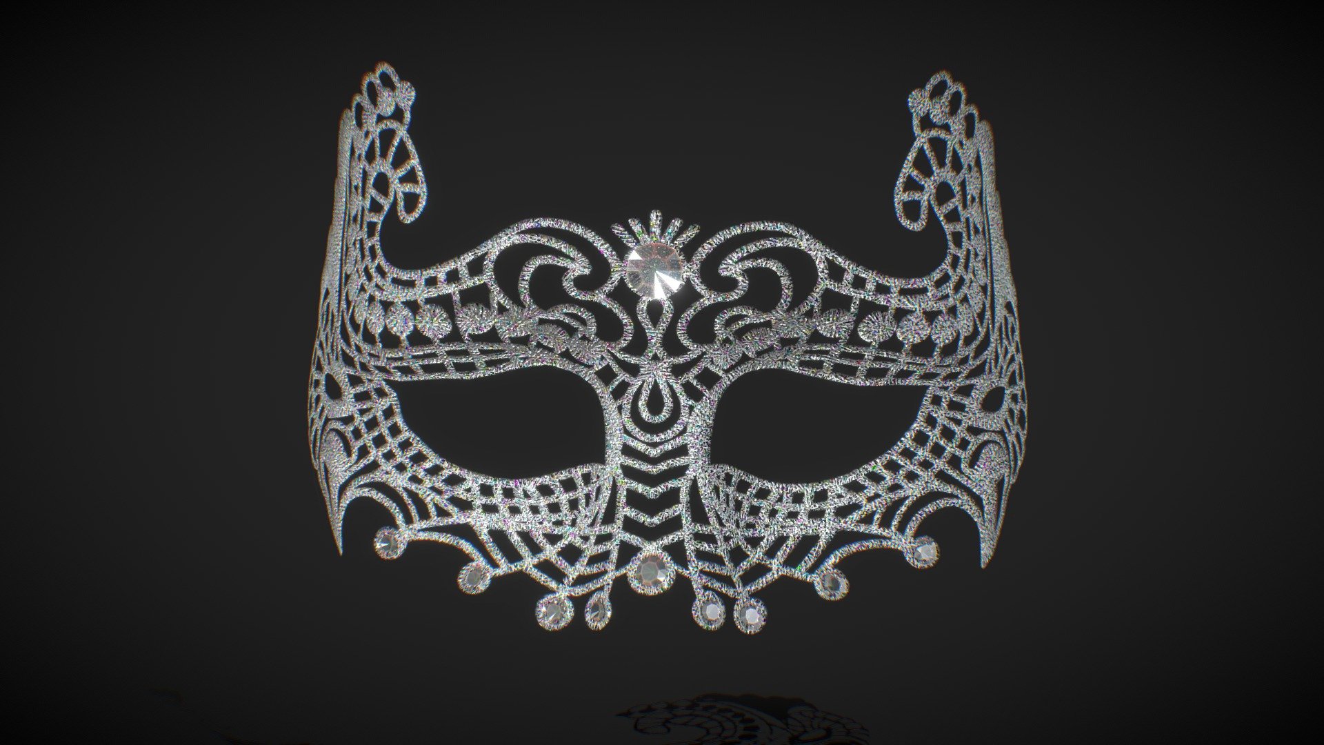 Glitter Masquerade Mask /Carnival Mask -low poly - Buy Royalty Free 3D ...