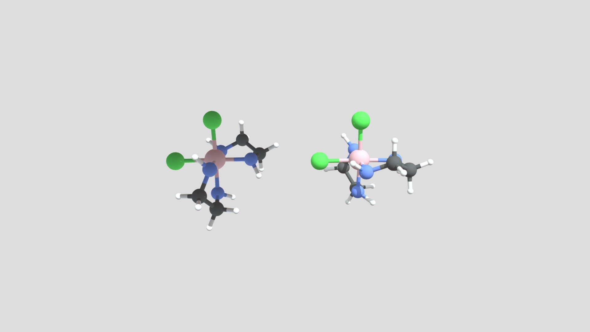 The Two Chiral Cis Isomers Of [Co Cl2(en)2]+ - 3D model by ...