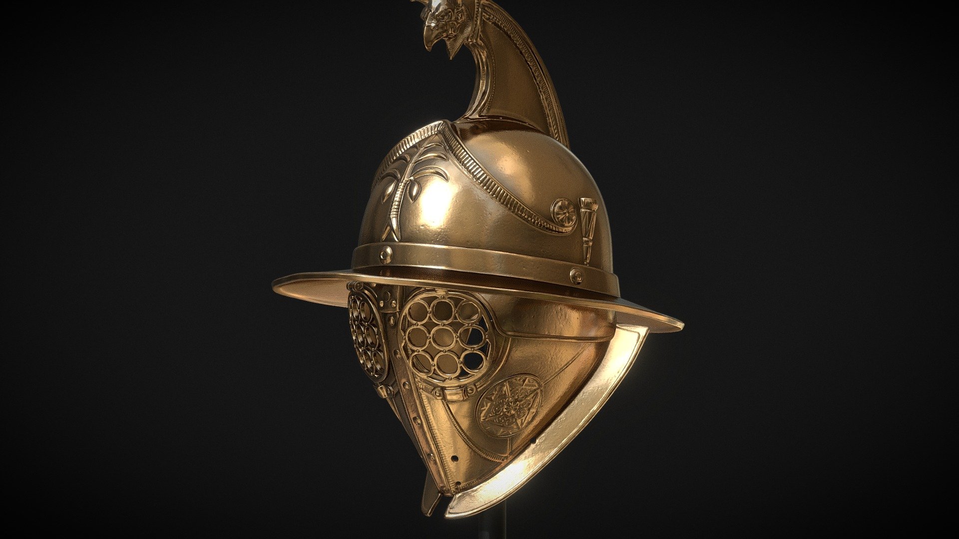 Thraex Gladiator Helmet v2 - 3D model by Marius Ciulei (@omassyx ...