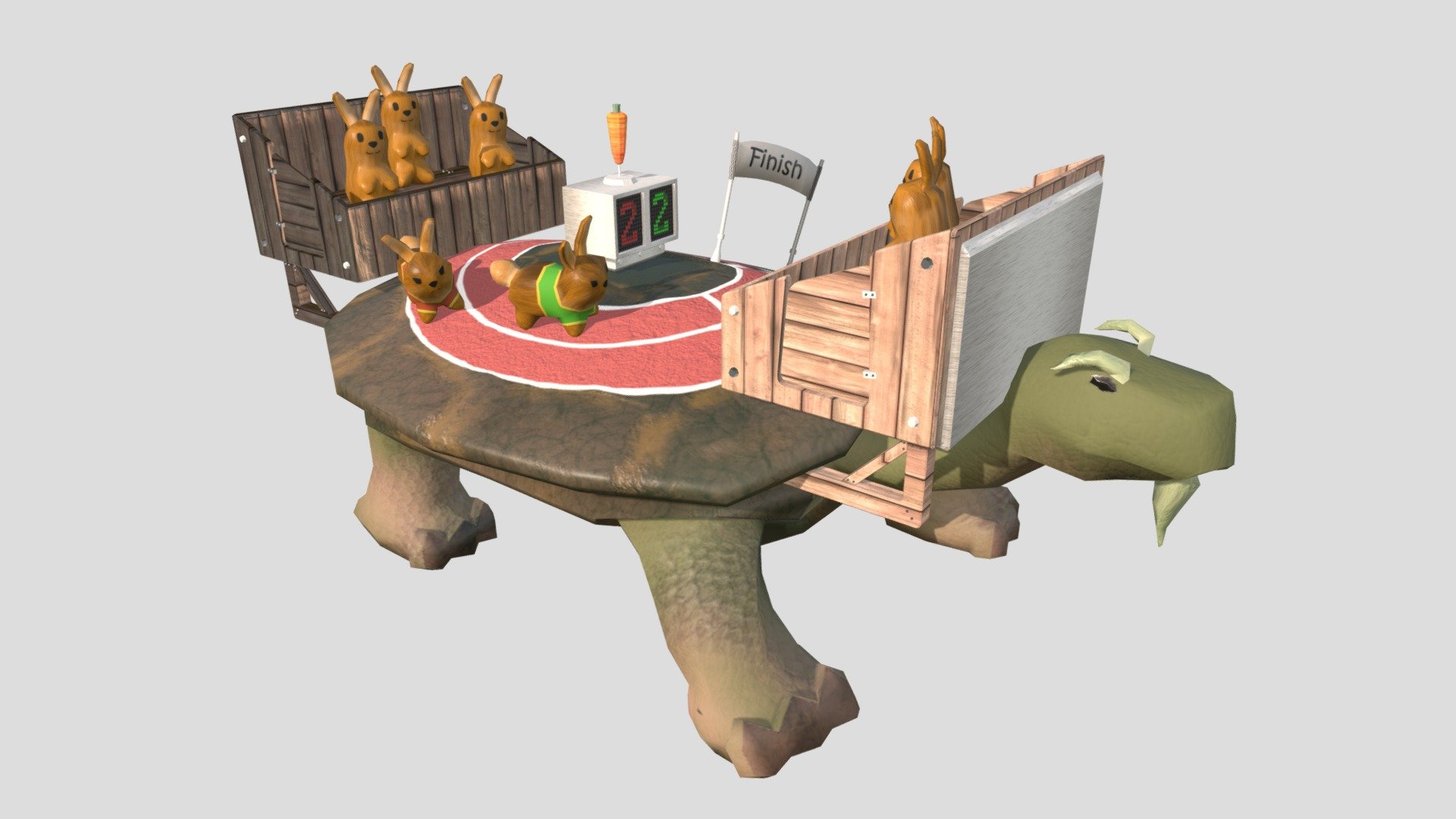 the tortoise and the hares - 3D model by Yurazah [5cee566] - Sketchfab