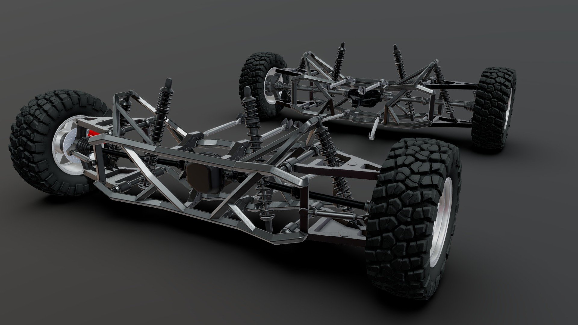 Double Wishbone and Live Axle Suspension - Download Free 3D model by ...