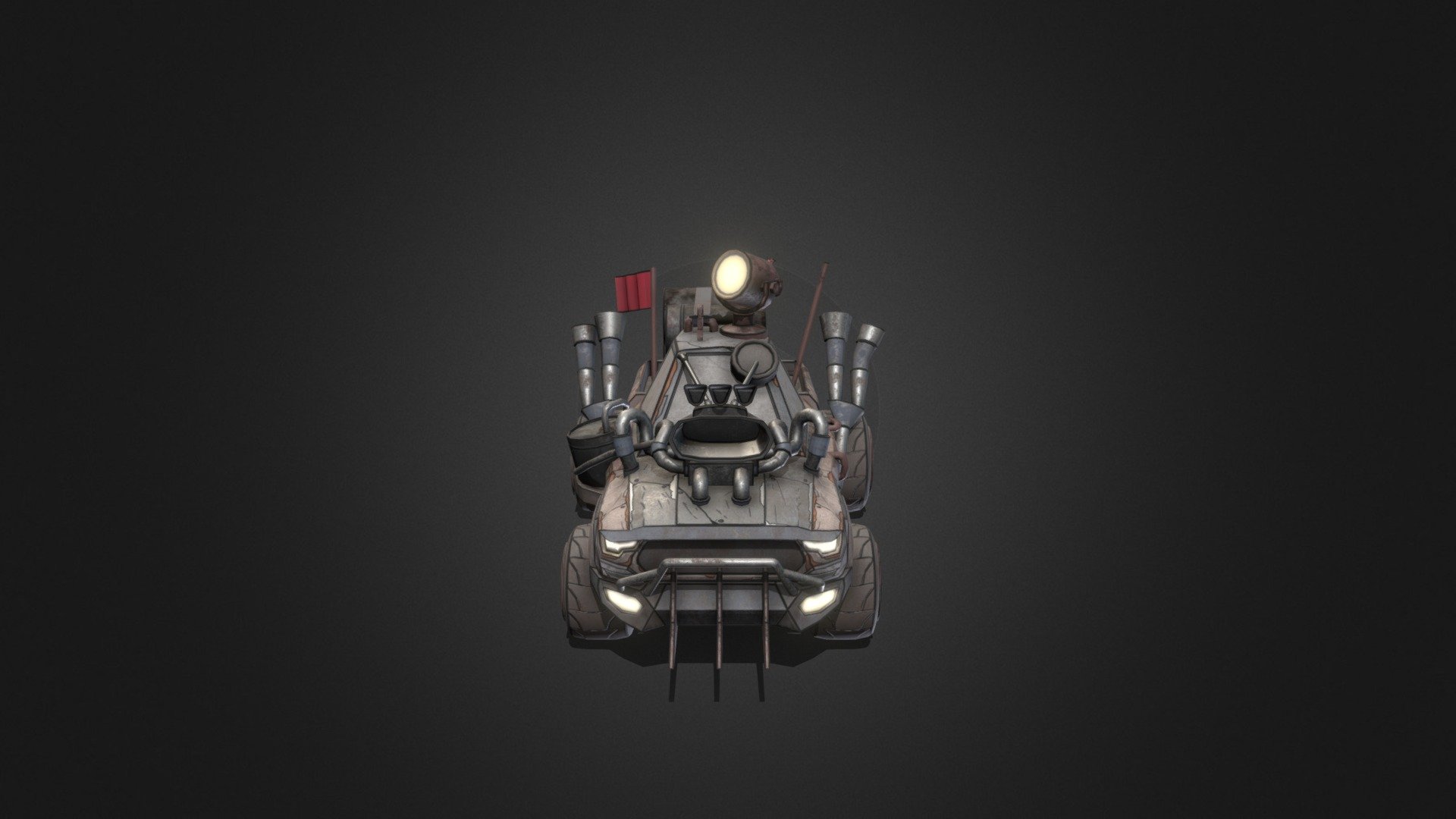 Apocalyptic car - 3D model by clement.cimbaro [5cf0384] - Sketchfab