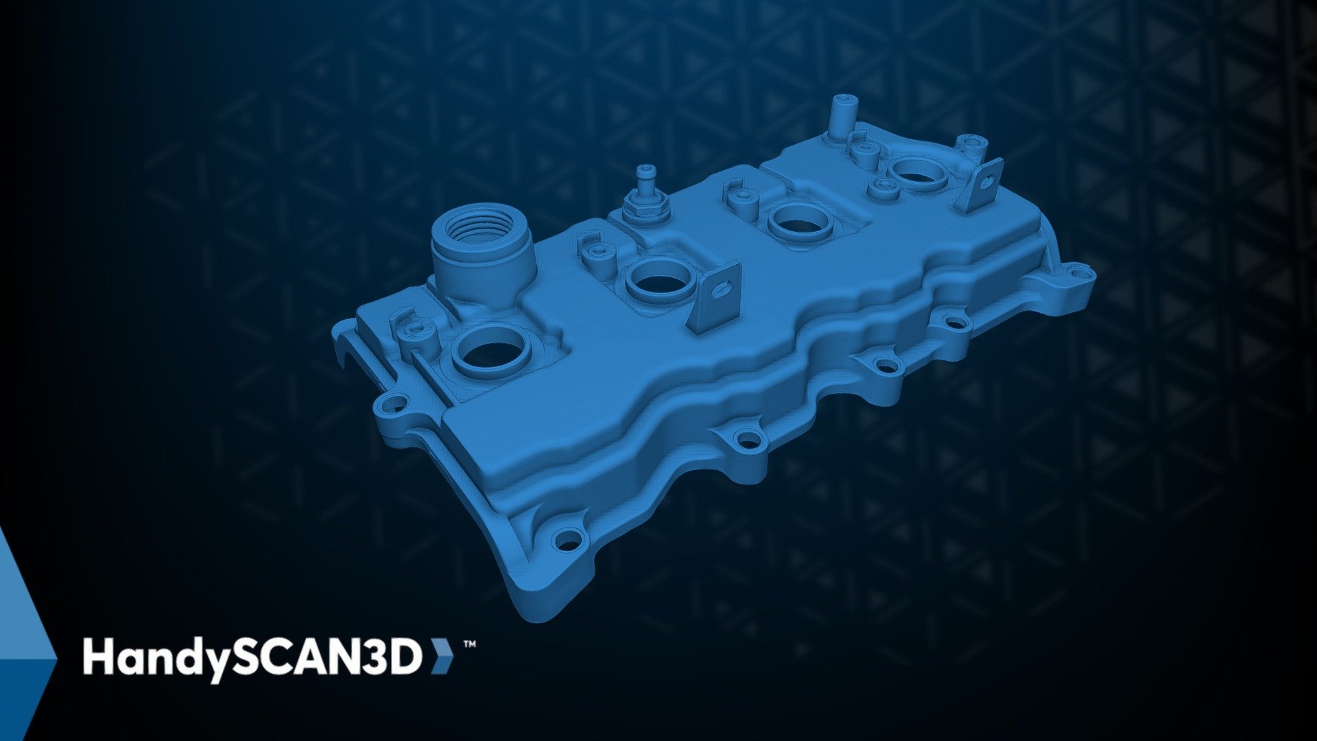 Plastic engine valve cover with the HandySCAN 3D - 3D model by Creaform ...