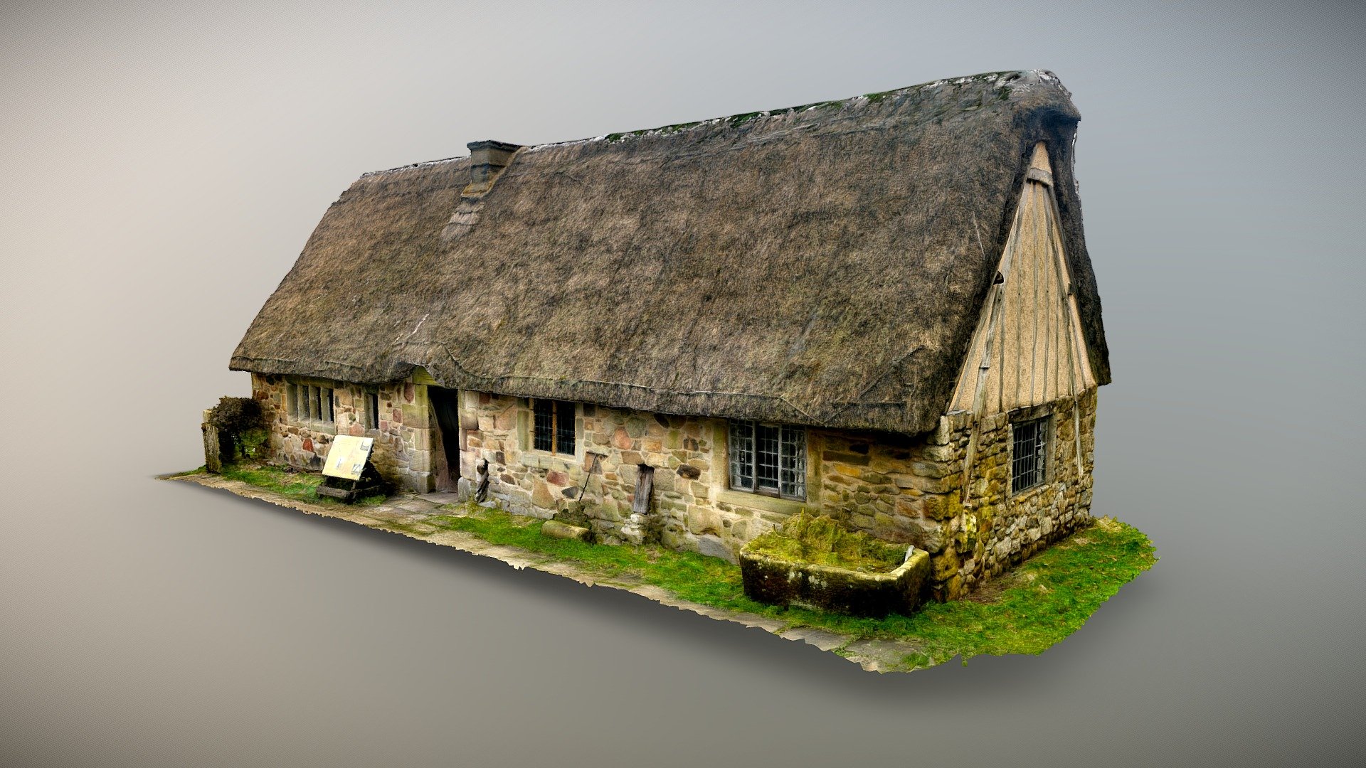 Stang End Cruck House - Buy Royalty Free 3D model by Nick Mason ...