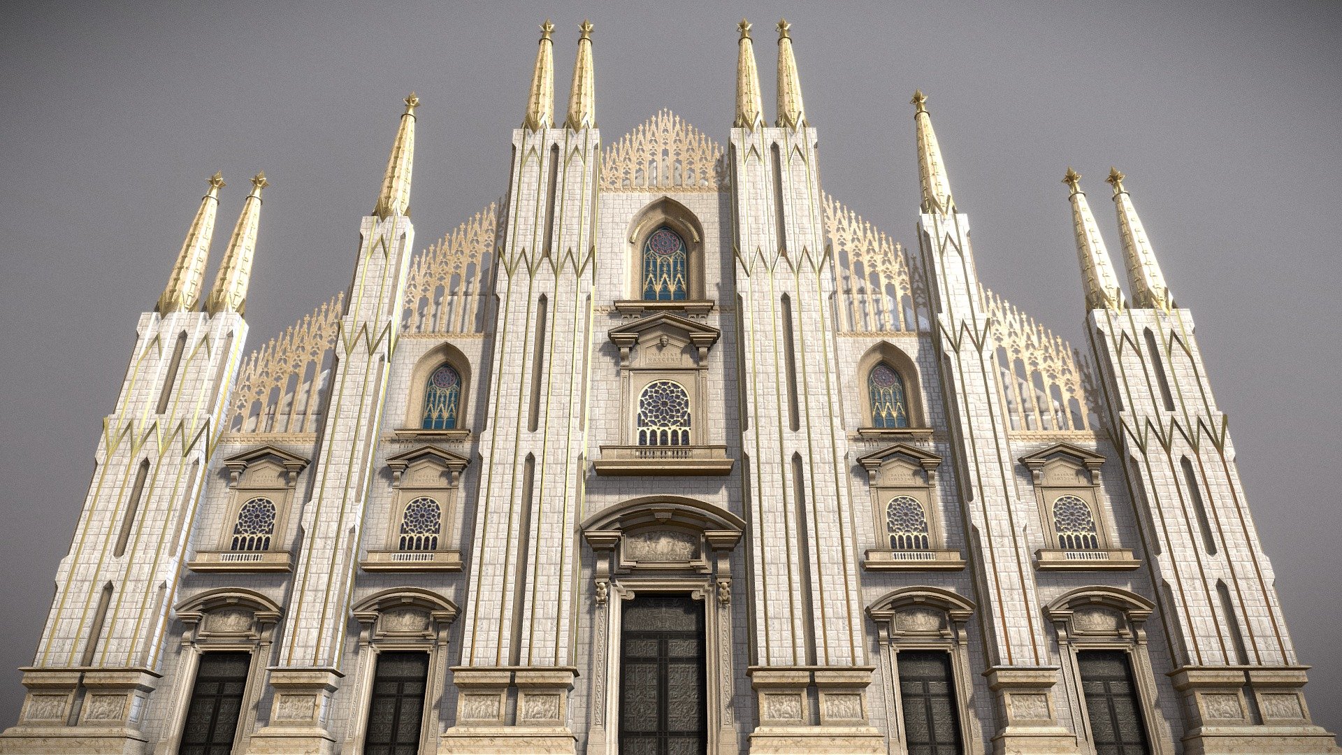 Milan Cathedral Facade (low poly) - Buy Royalty Free 3D model by Rick ...