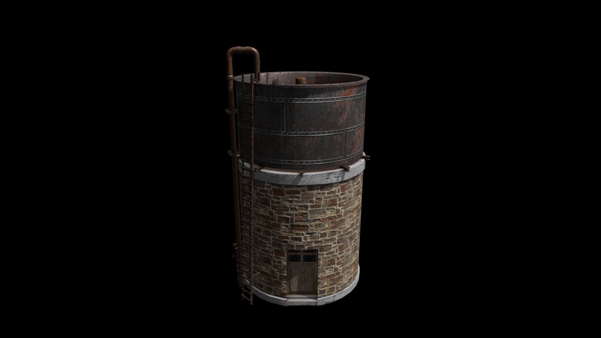 Rusty Water Tank - 3D model by Recpin (@RecpinsTR) [5cf604c] - Sketchfab