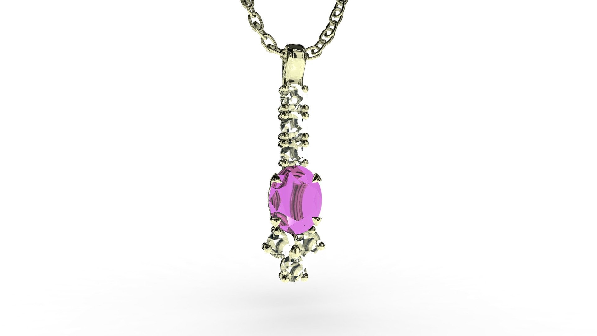 Pink Diamond Pendant - 3D model by Luis Rocha (@TherochaDesigner ...