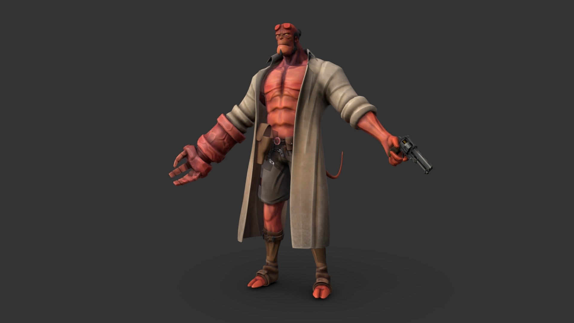 Hellboy P - 3D model by Doctor3D (@aramusg) [5cfb005] - Sketchfab