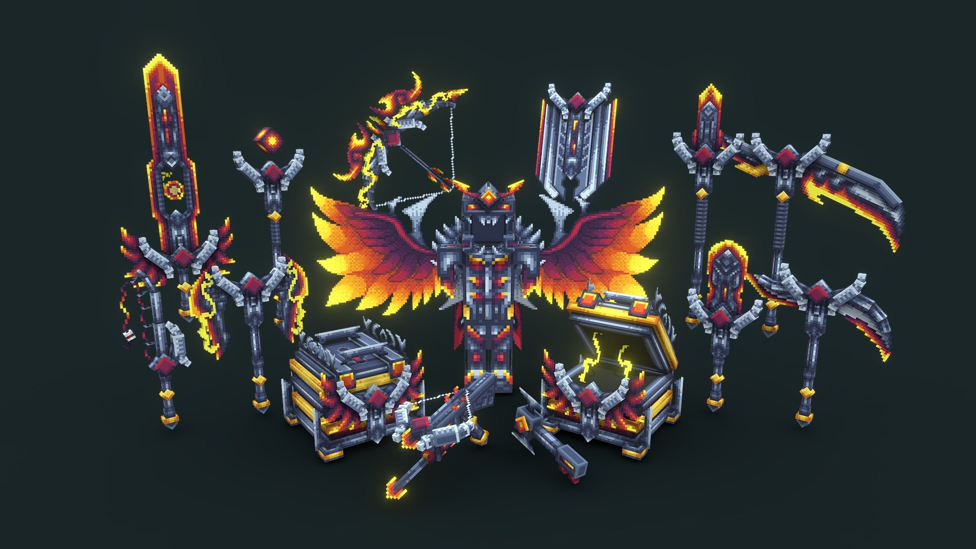 Malika Weapons & Tools Set - 3D model by Polygony (@polygonymc) [5cfe3ad] - Sketchfab