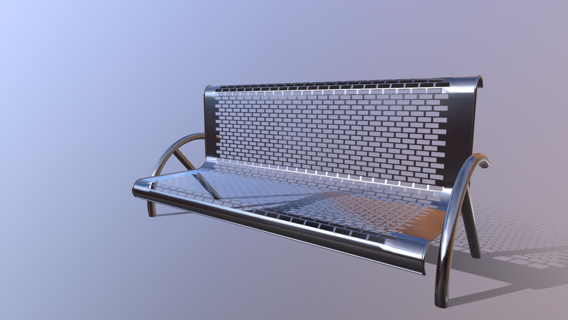 Metal Street Chair Model - 3D model by Ahmed. A Elmasry (@ahmedelmasry ...